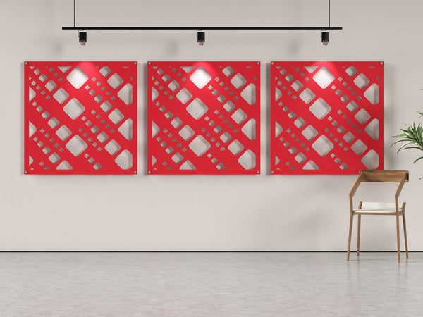 4x4 Acoustic Wall Panel - Squares on 45 – TheQuietRoom USA