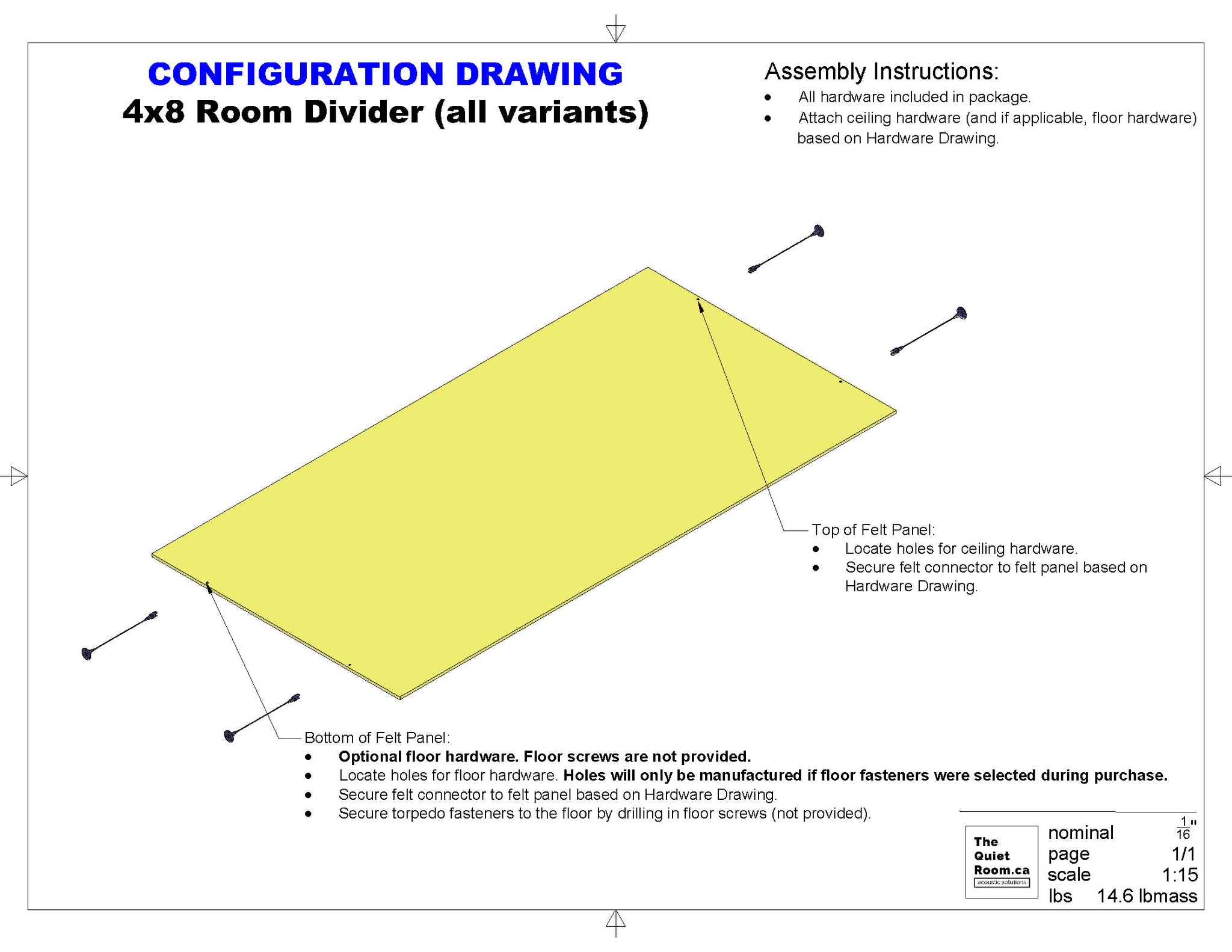 4x8 Acoustic Room Divider - Slats – TheQuietRoom USA
