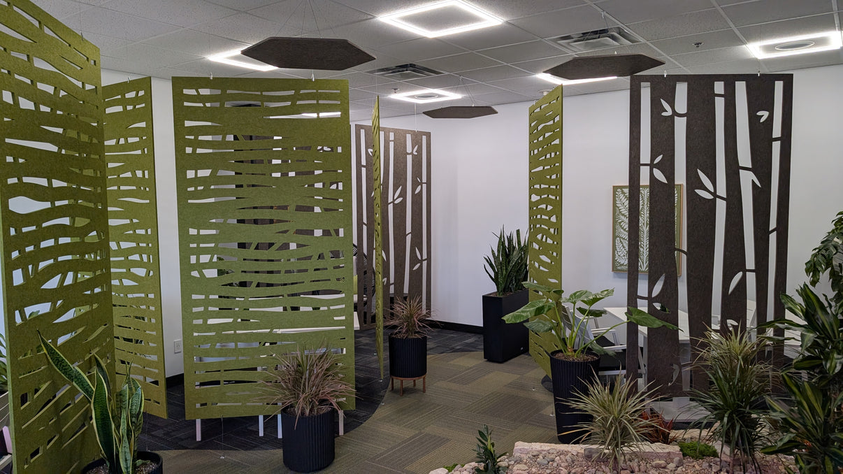 4x8 Acoustic Room Divider - Slats – The Quiet Room USA Inc.